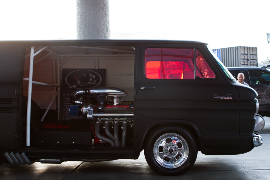 1000HP Chevy Corvair Van at SEMA 2013
